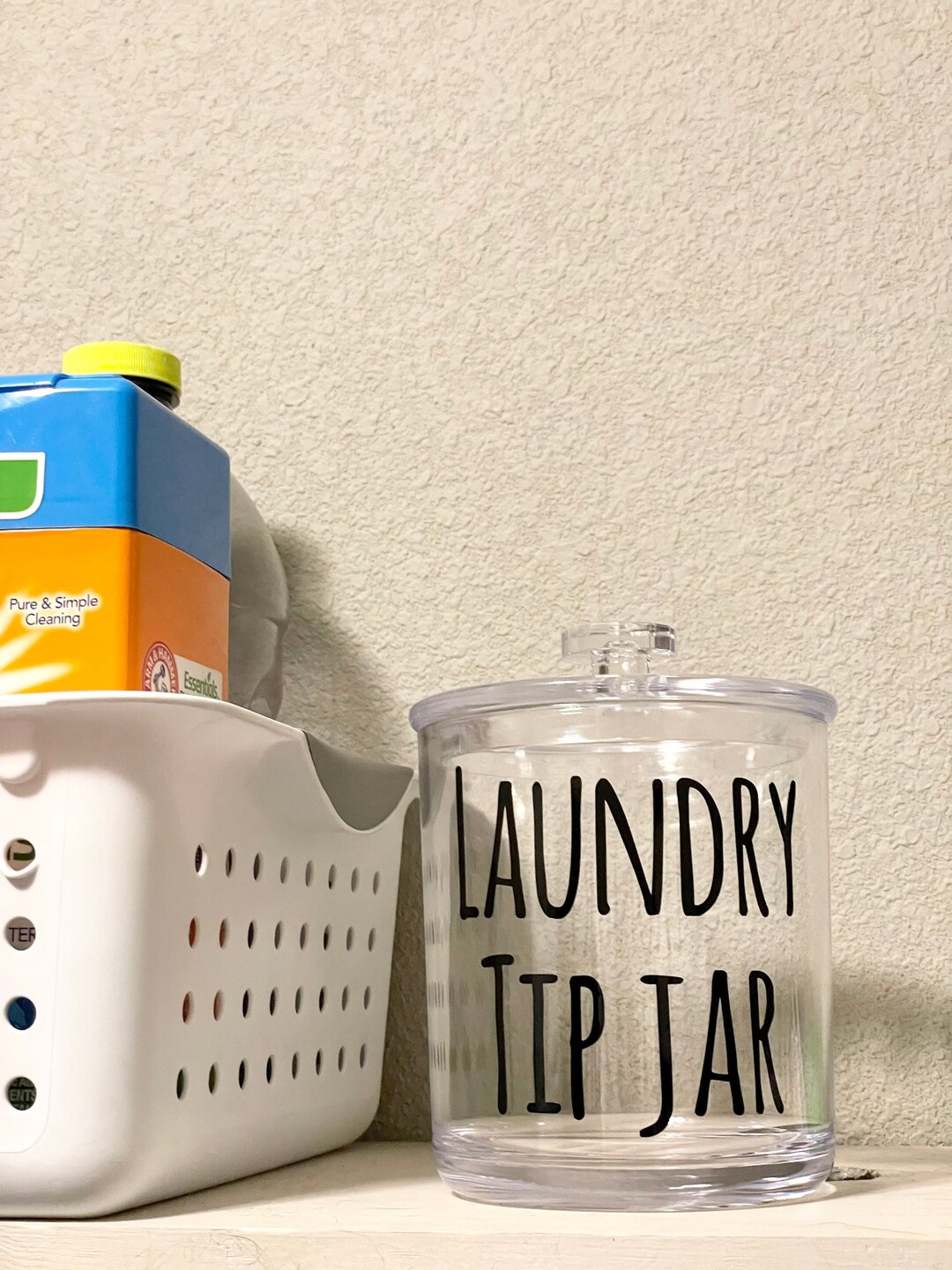 Laundry Tip Jar, 30oz Shatter Proof Acrylic Jars - Etsy