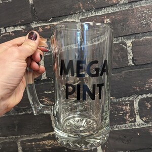 Mega Pint, Johnny Depp Quote, 32oz Glass Beer Mug - Etsy