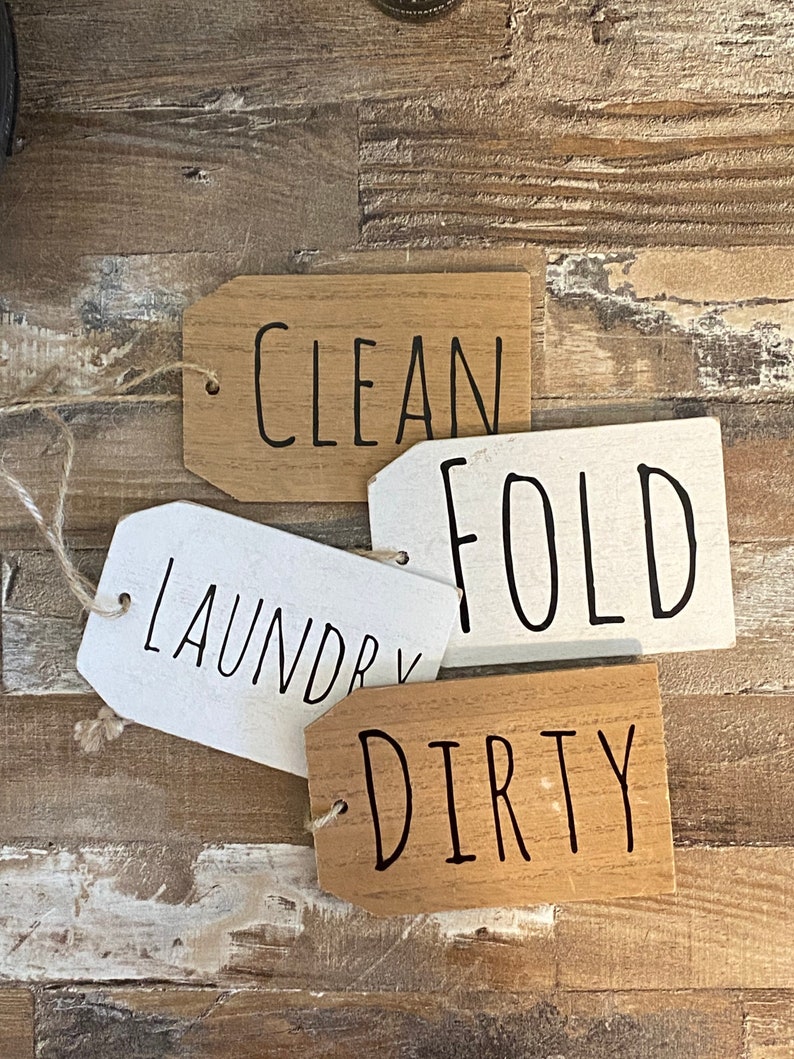 Double Sided Clean/dirty Laundry Tag | Etsy