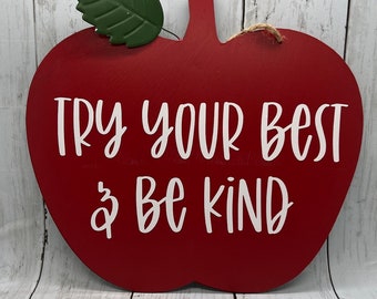 Try Your Best Sign - Etsy