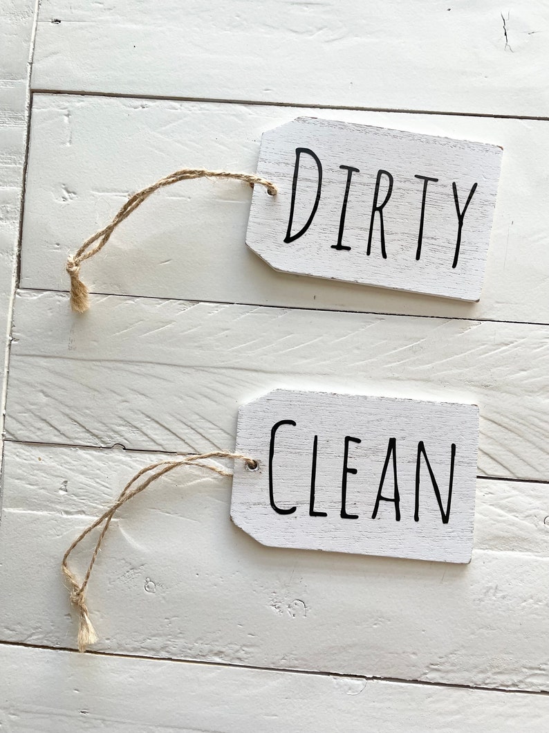 Double Sided Clean/dirty Laundry Tag - Etsy