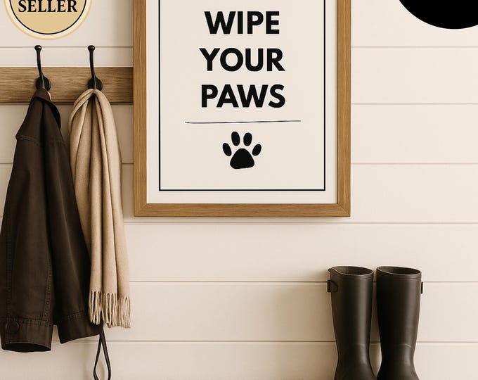 Wipe Your Paws Sign, Pet Sign, Dog Paw Sign, Wreath Sign, Wreath Center ...