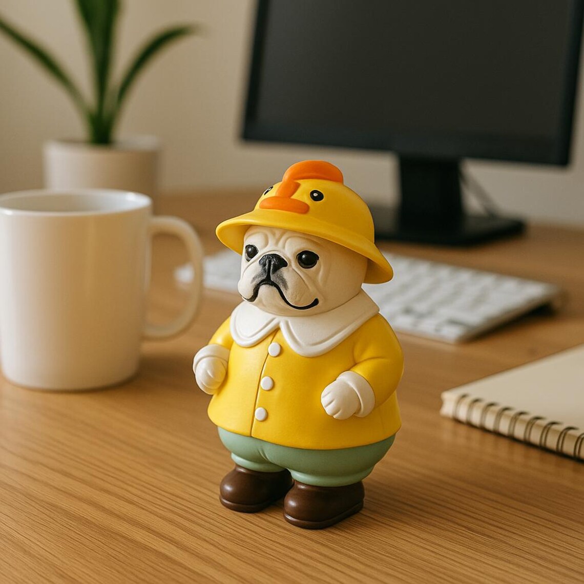 Handmade French Bulldog Figurine • Ceramic Frenchie Statue • Desk ...