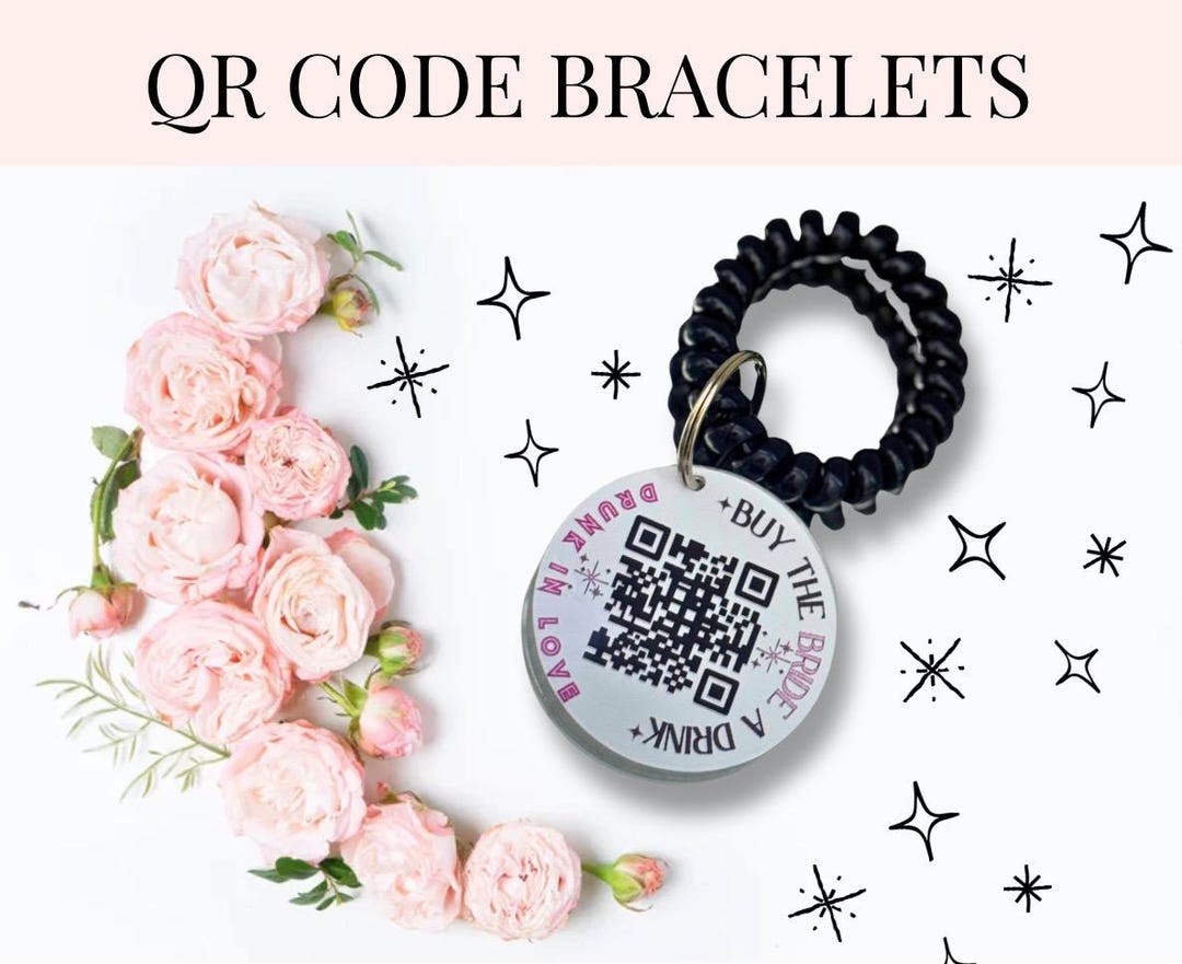 Custom QR Code Bracelets – Personalized Acrylic Tag With Coil Band ...