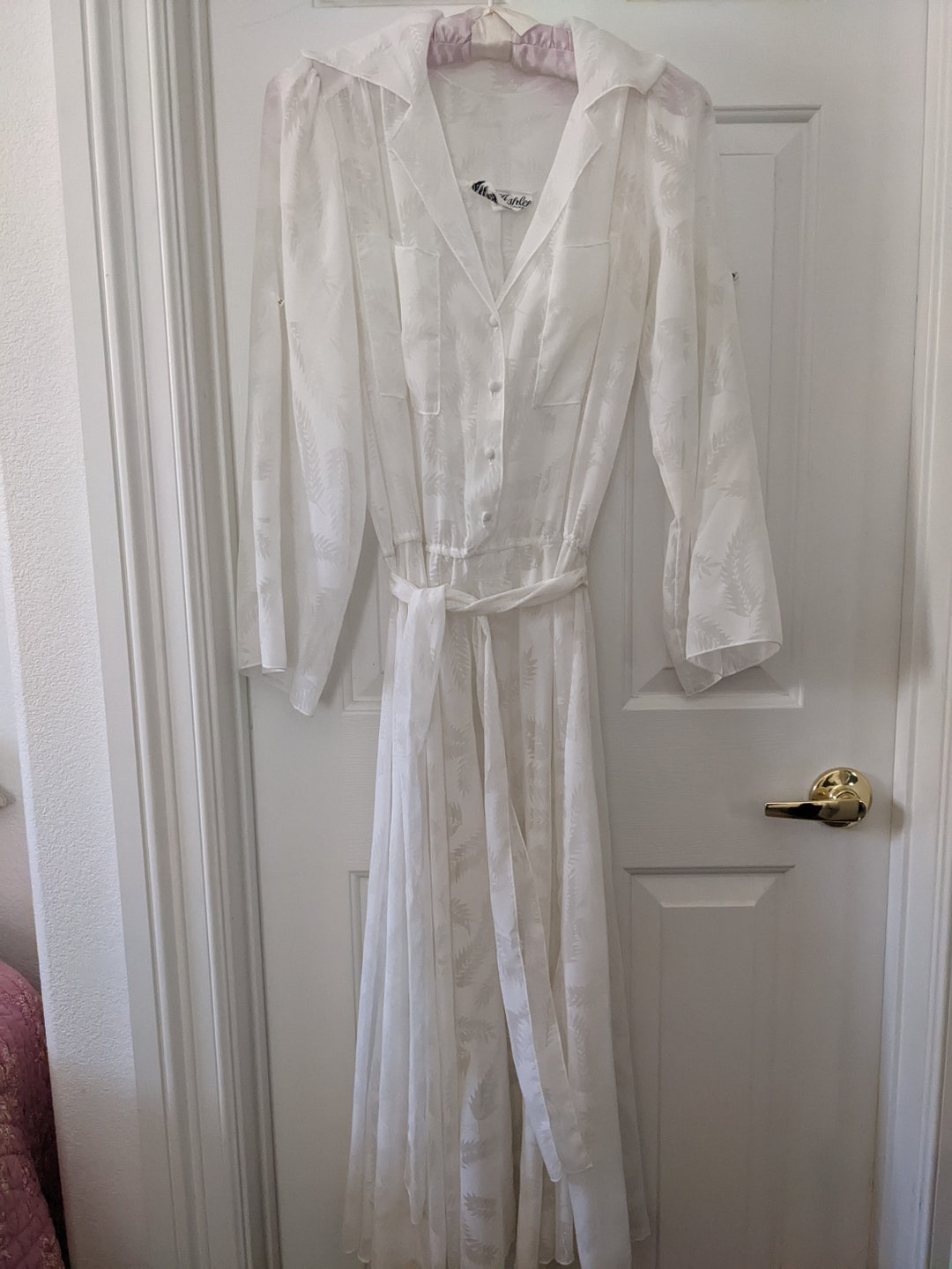 Miss Ashlee California Vintage Sheer White Dress Size 10-12 Beach ...