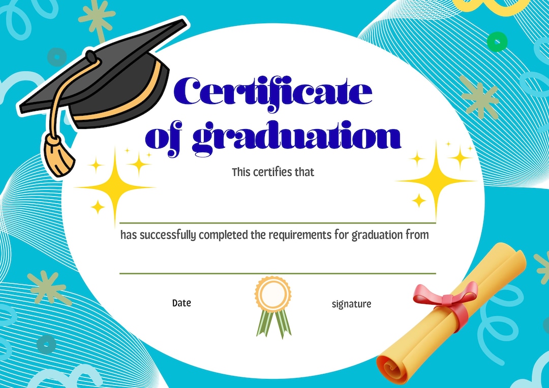 Printable Kids Certificates | Graduation, Achievement & Participation ...