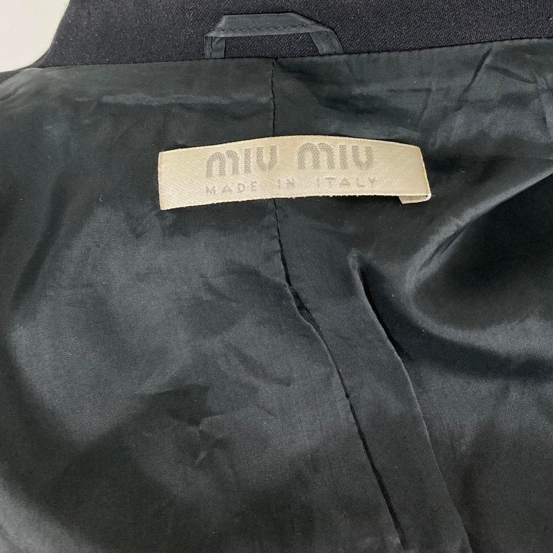Miu Miu 90s Y2k Basic Black Blazer - Etsy