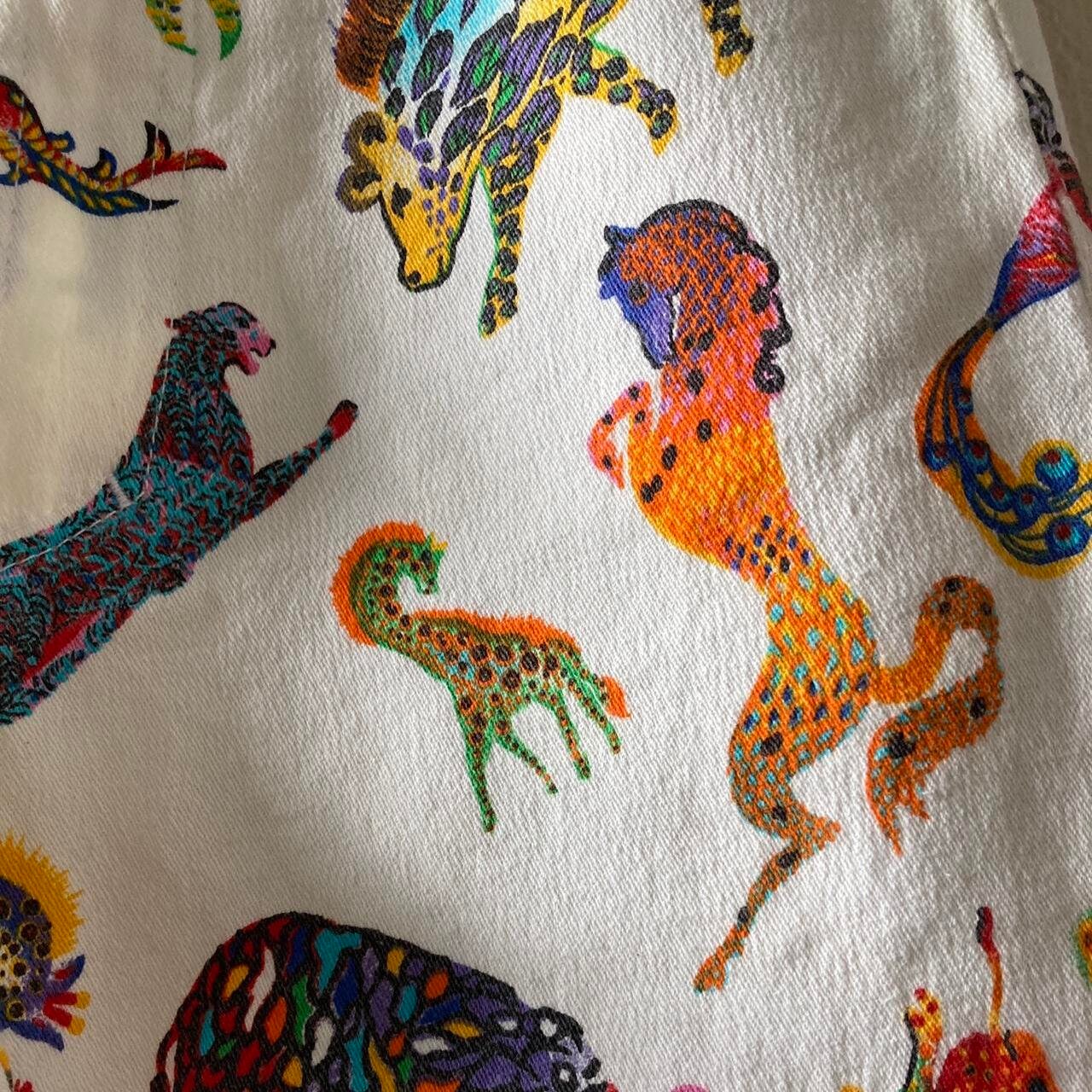 Versace Jeans Couture White Fantasy Animals Creatures Dinosaur All Over ...