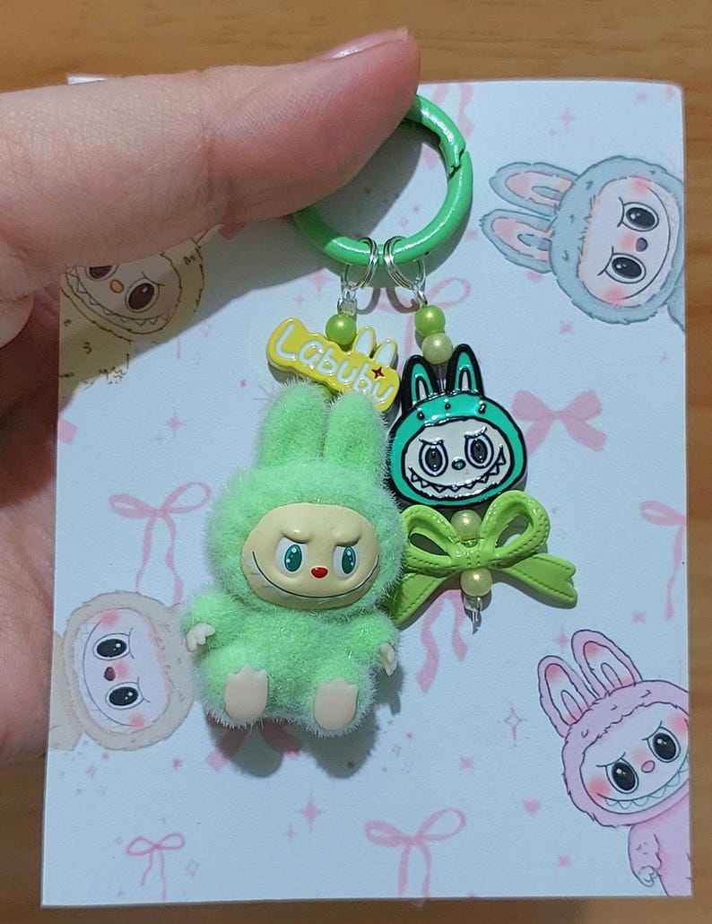 Mini Labubu Phone Accessory | Mini Labubu Plush Doll Alloy Bag Charm ...