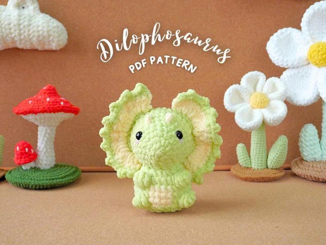 Dilophosaurus Crochet Pattern, Amigurumi Crochet Pattern, Amigurumi ...