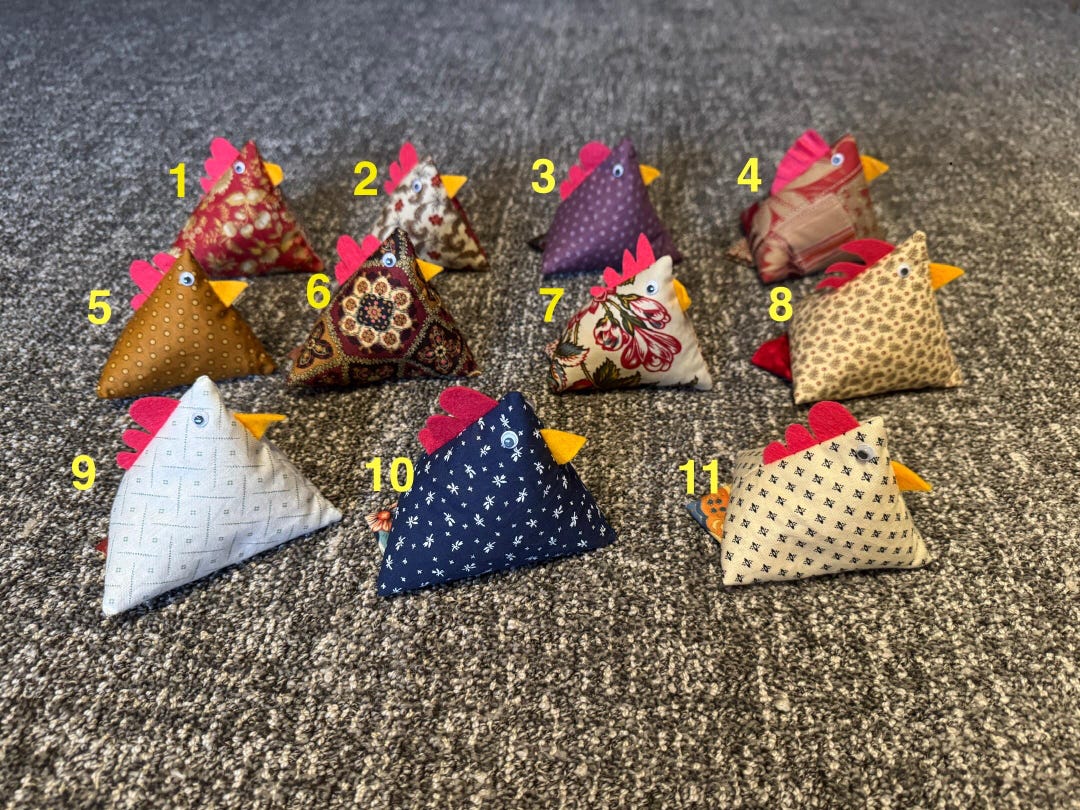 Chicken Pin Cushions, Shelf Sitters. - Etsy