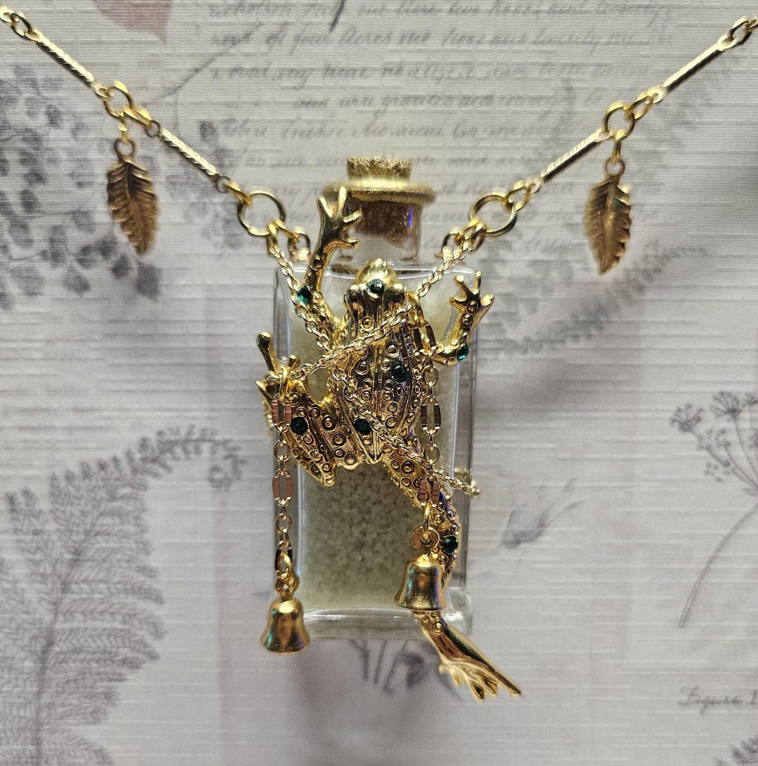Glow in the Dark Frog Potion Vile Glowing Energy Jewelry Necklace - Etsy