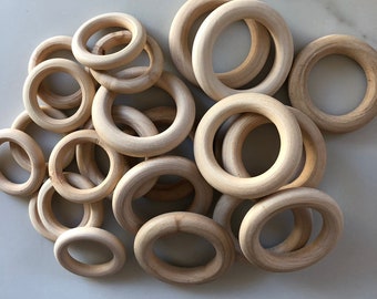 Craft wood rings | Etsy