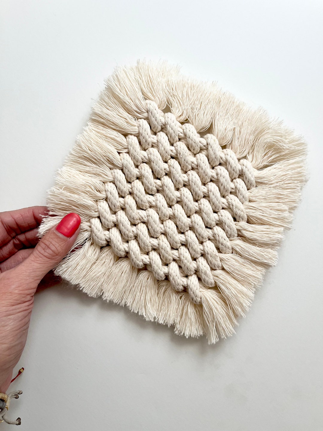 PATTERN: Macrame Coaster - Etsy