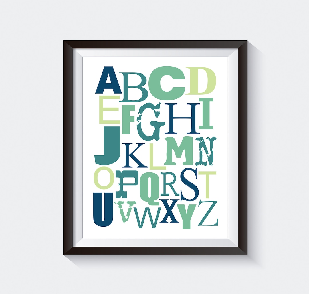 Alphabet Wall Art. ABC Wall Art. Alphabet Typography. Alphabet Art ...