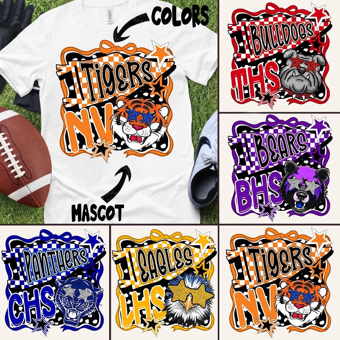 Custom School Mascot PNG, Retro Pennant Design (digital Download) - Etsy