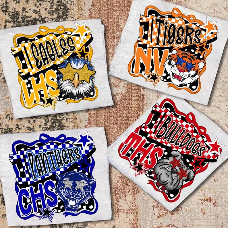 Custom School Mascot PNG, Retro Pennant Design (digital Download) - Etsy
