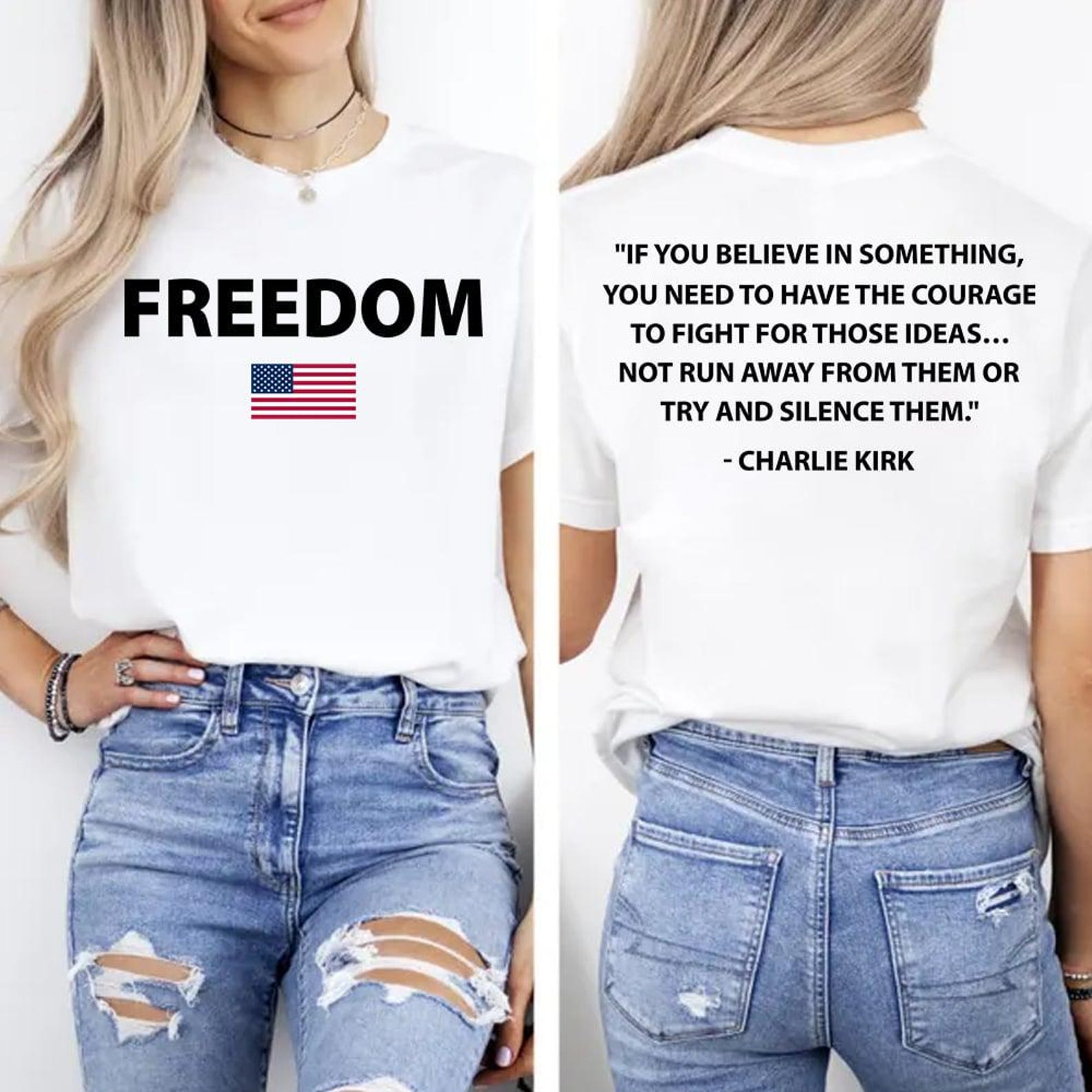 Charlie Kirk Freedom PNG Shirt Design, Patriotic Charlie Png Instant ...