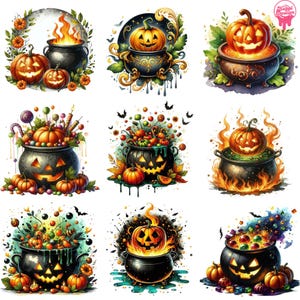 20 PNG Clipart Bundle, Jack O Lantern Png, Halloween Clipart, Pumpkin ...