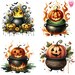 20 PNG Clipart Bundle, Jack O Lantern Png, Halloween Clipart, Pumpkin ...