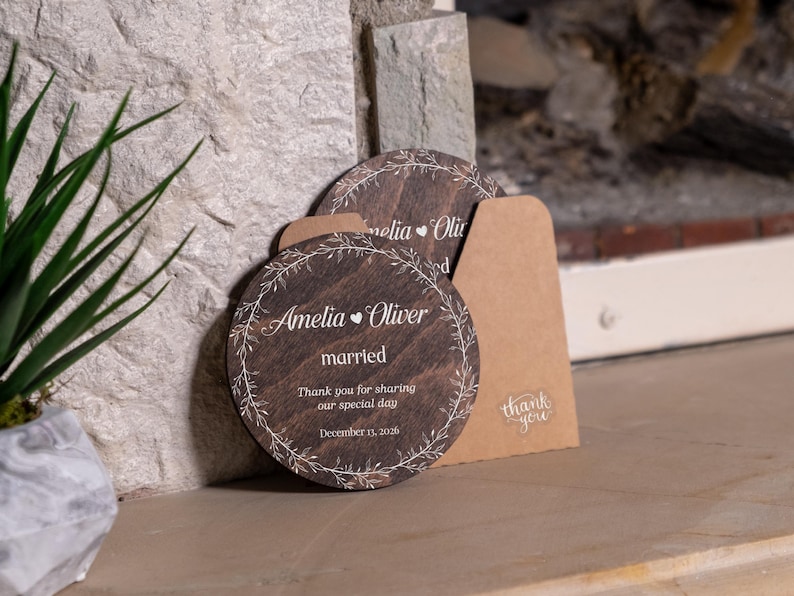 Personalized Wood Wedding Coasters: Rustic Favors for Guests in Bulk ...