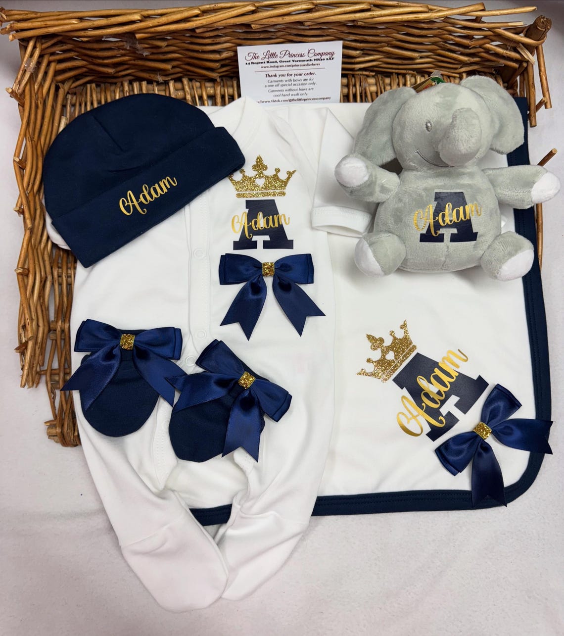 Newborn Baby Boy Homecoming Outfit Sleepsuit Comforter Hat Set ...