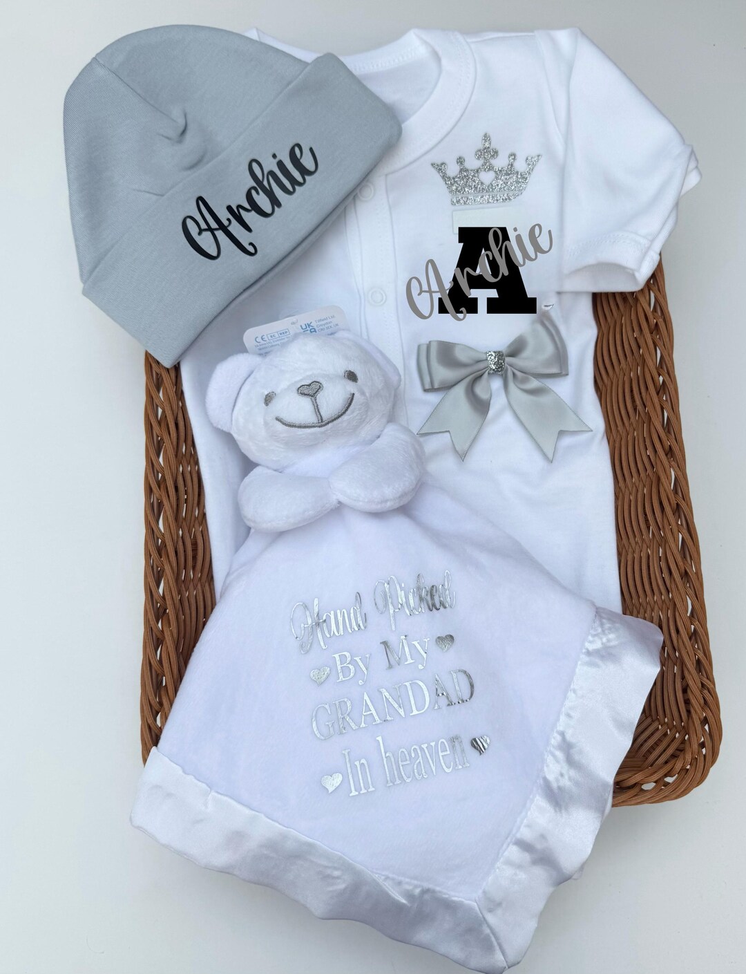 Newborn Baby Boy Homecoming Outfit Sleepsuit Comforter Hat Set ...