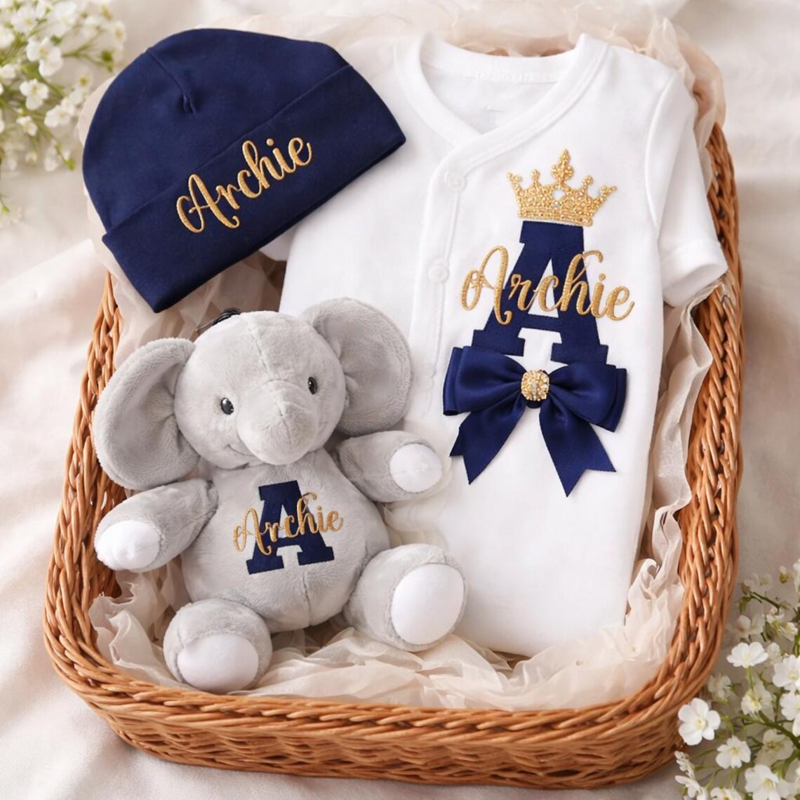 Newborn Baby Boy Homecoming a FULL SET is a Sleepsuit Comforter Hat ...
