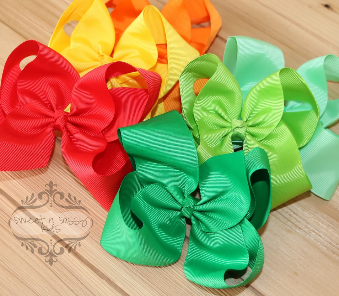 Solid Color Boutique Bow, 6" Bow, Girls Hair Bow - Etsy