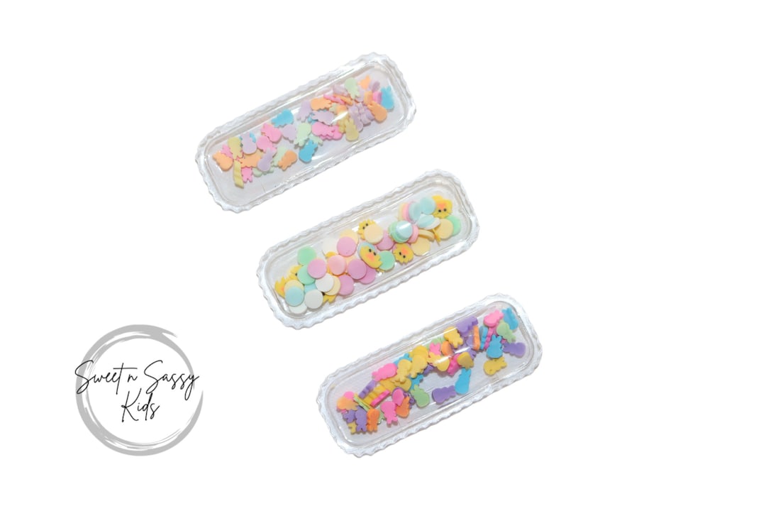 Easter Shaker Snap Clips, Hair Clip, Confetti, Bunny Clip, Pigtail Set ...