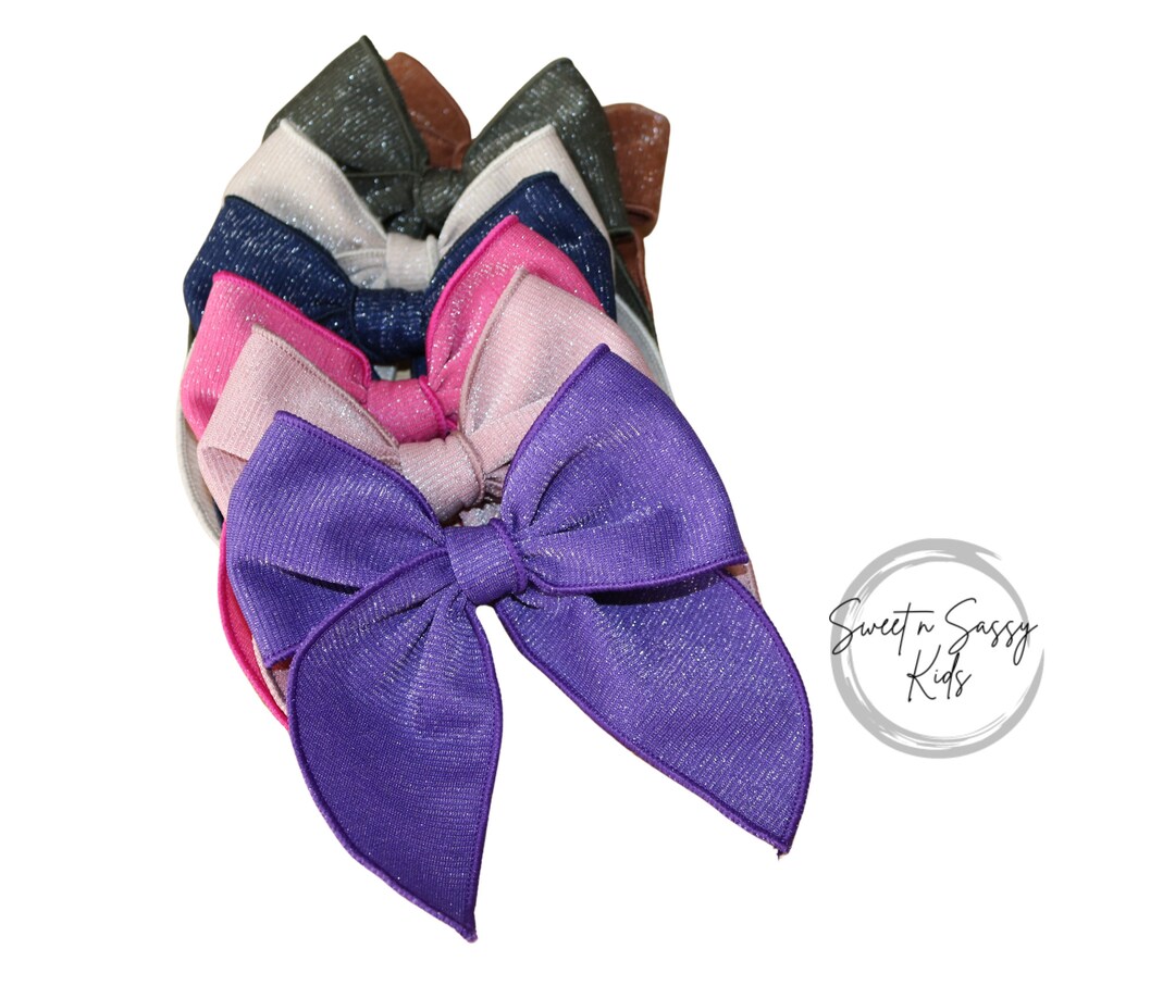 Silver Tinsel Fable Bow, Solid Color Bows, 5 Inch Bow, Fall Bows ...