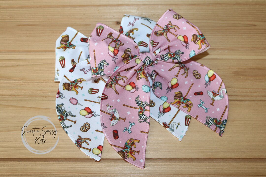Circus Fable Bow, Carnival Hair Bow, Fair Bow, Carnival Birthday Bow ...