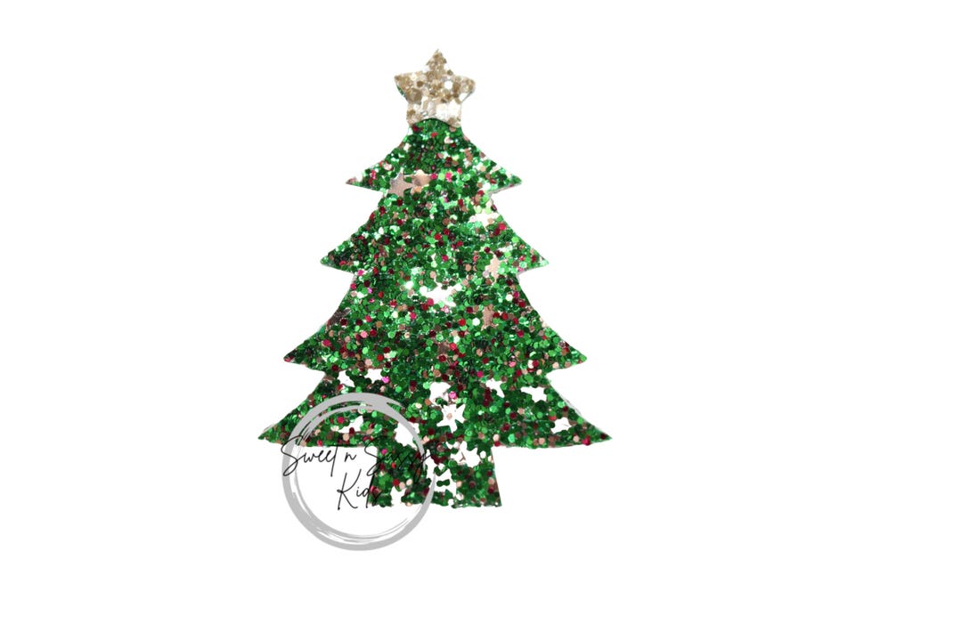Glitter Christmas Tree Snap Clip, Christmas Hair Clip, Gold Star, Girls ...