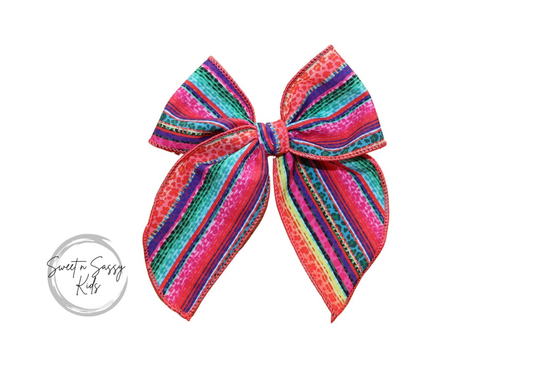 Wild Serape Bow, Small Fable Bow, Zoo Hair Bow, 4 Inch Bow, Girls Bow ...