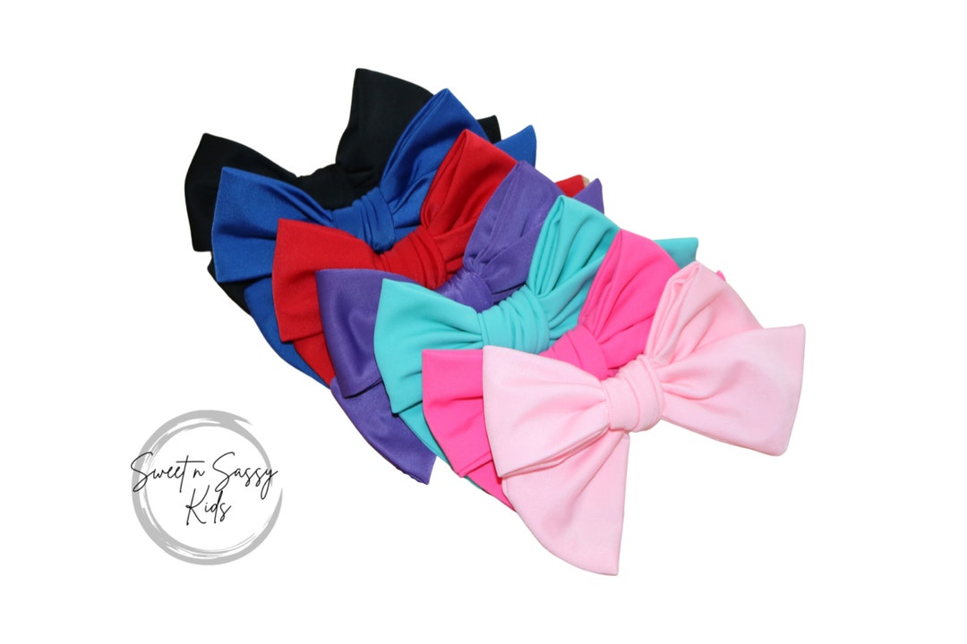 SWIM Bow, 4.5-5 Inch Wide, Solid Color Swim Bows, Pool Bow, Beach Bow ...