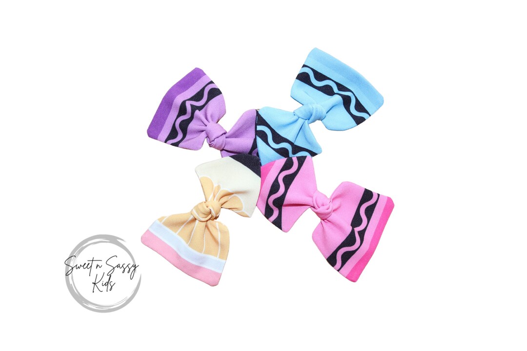 Crayon Bow, 3 Inch, Back to School, Little School Bows, Toddler Hair ...