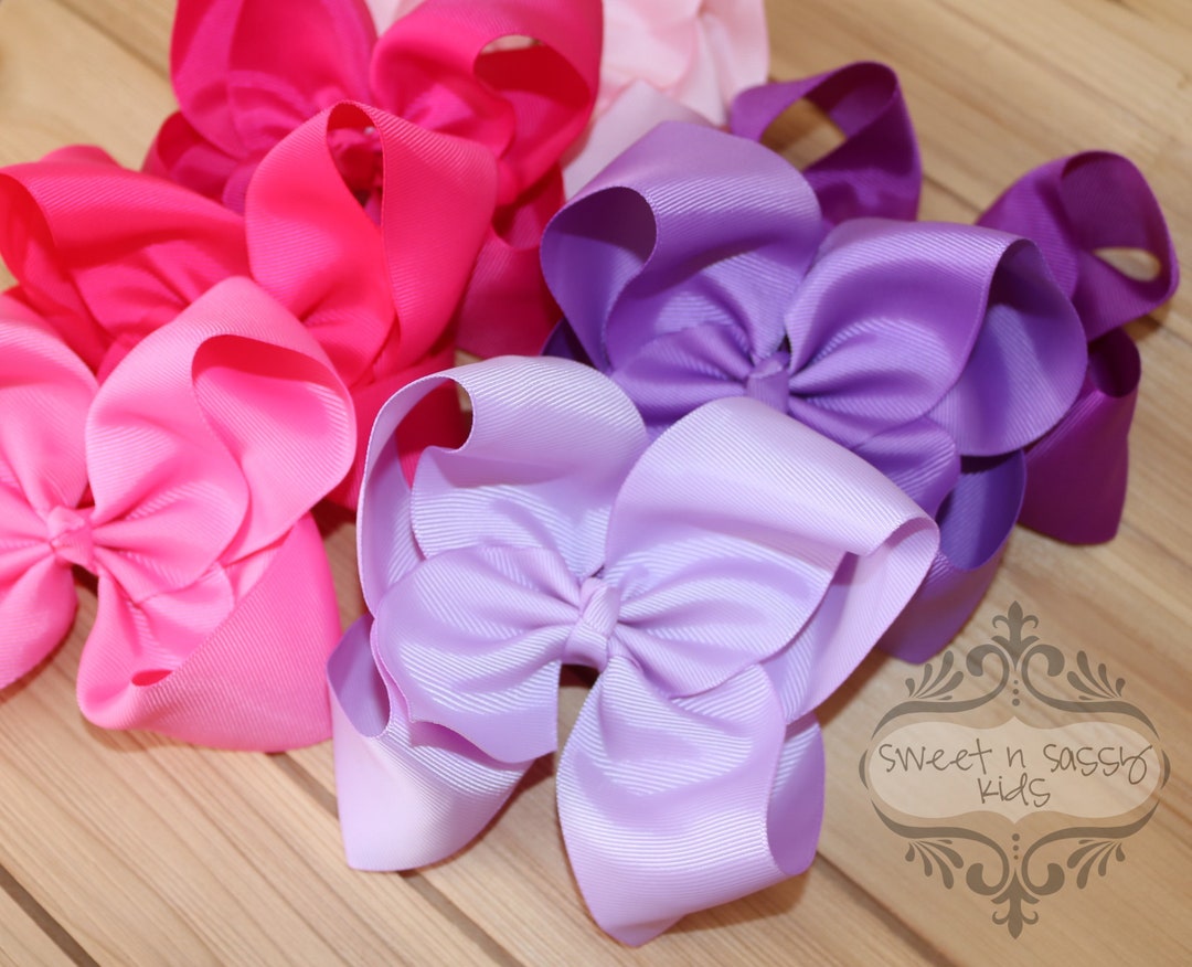 Solid Color Boutique Bow, 6" Bow, Girls Hair Bow - Etsy