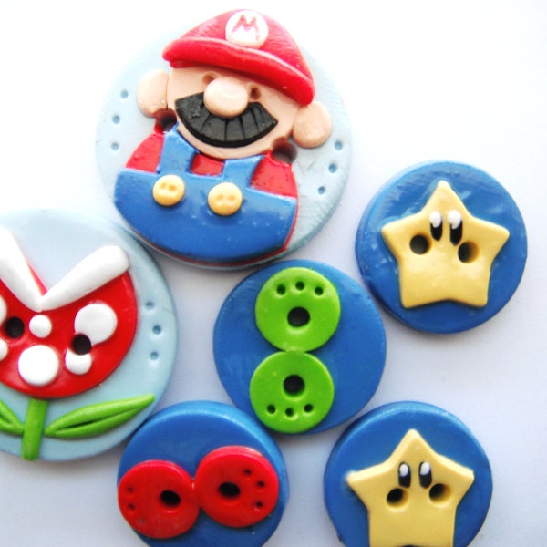Polymer Clay Mario - Etsy