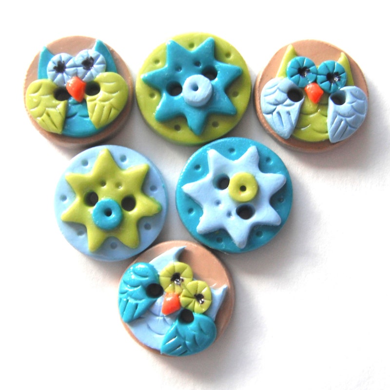 Polymer Clay Buttons - Etsy