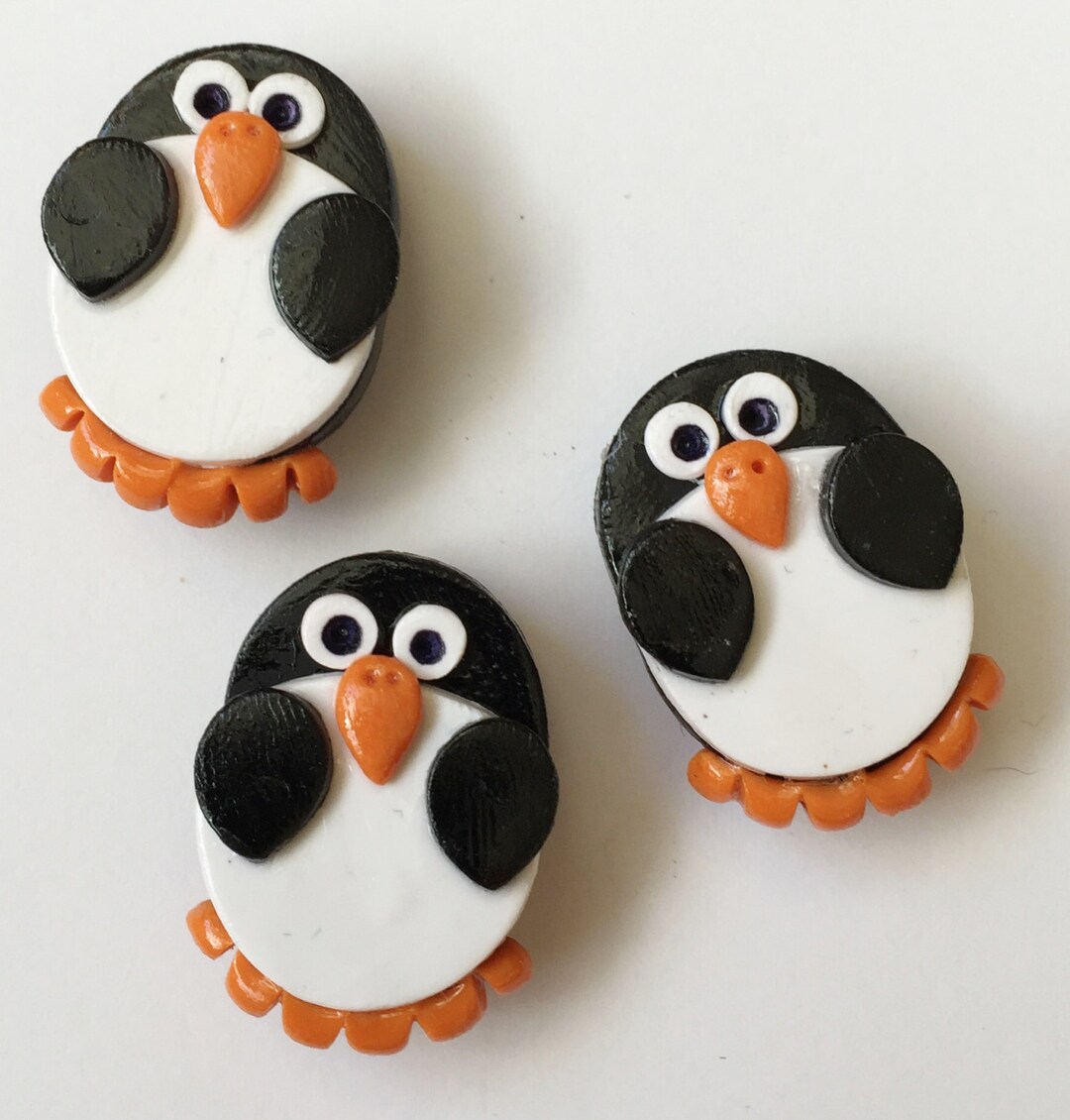 Magnets Penguins Handmade Polymer Clay Strong Magnets 3 - Etsy