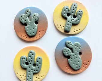 Cactus Buttons - Etsy