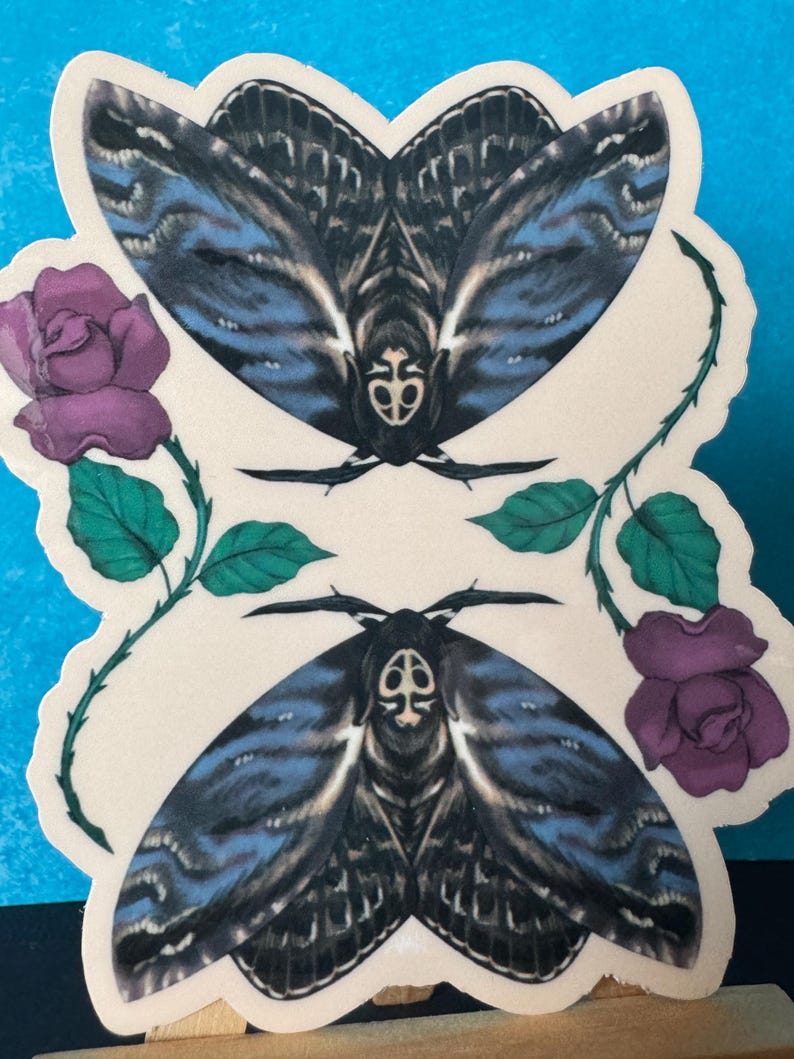 Deaths Head Hawk Moth Sticker: Die Cut - Etsy
