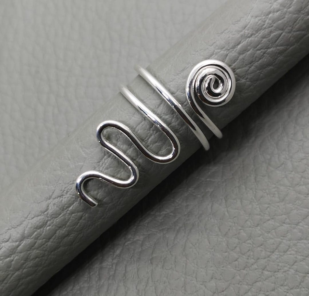 MCP Ring Splint, Handmade Sterling Silver Spiral Ring, Adjustable Wire ...