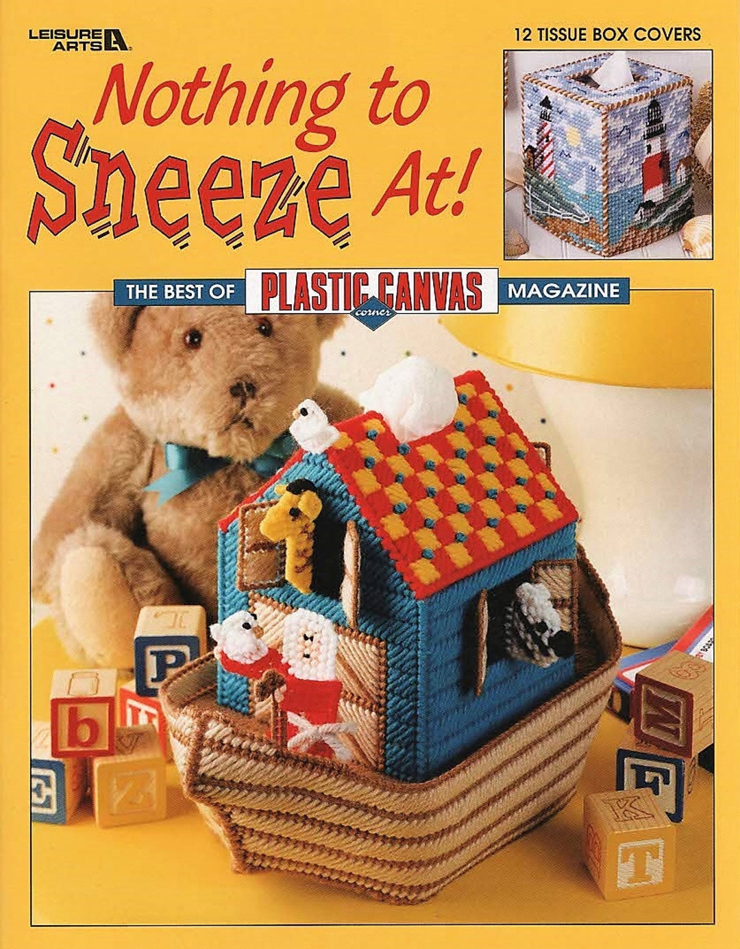 12 BEST TISSUE BOXES Plastic Canvas Pattern Book "nothing to Sneeze At ...
