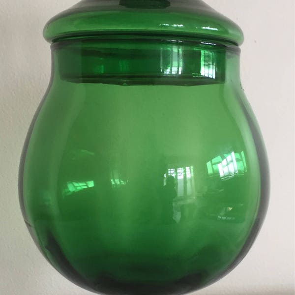 Green Glass Jar - Etsy UK