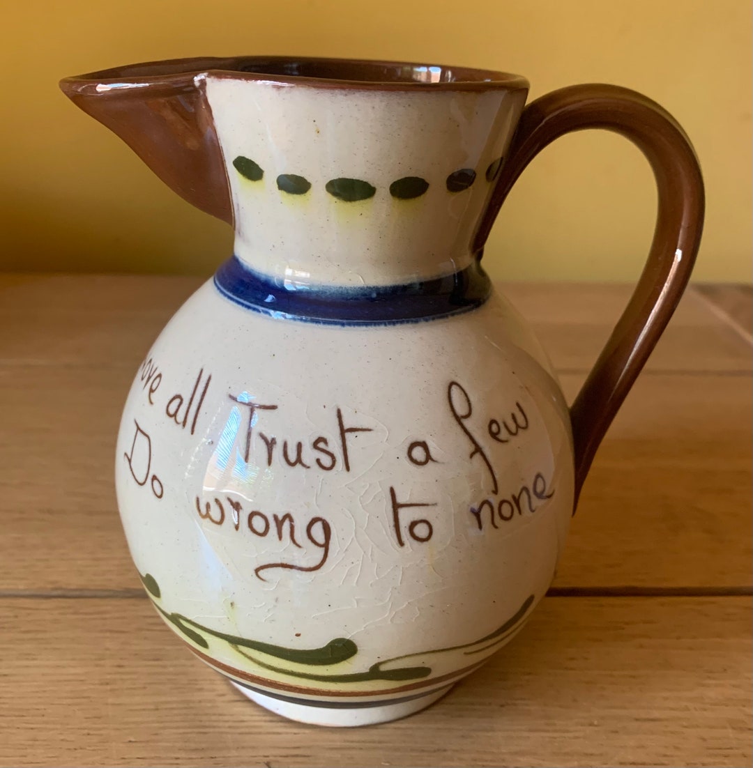 A Vintage Torquay Aller Vale Pottery ‘motto’ Jug - Etsy