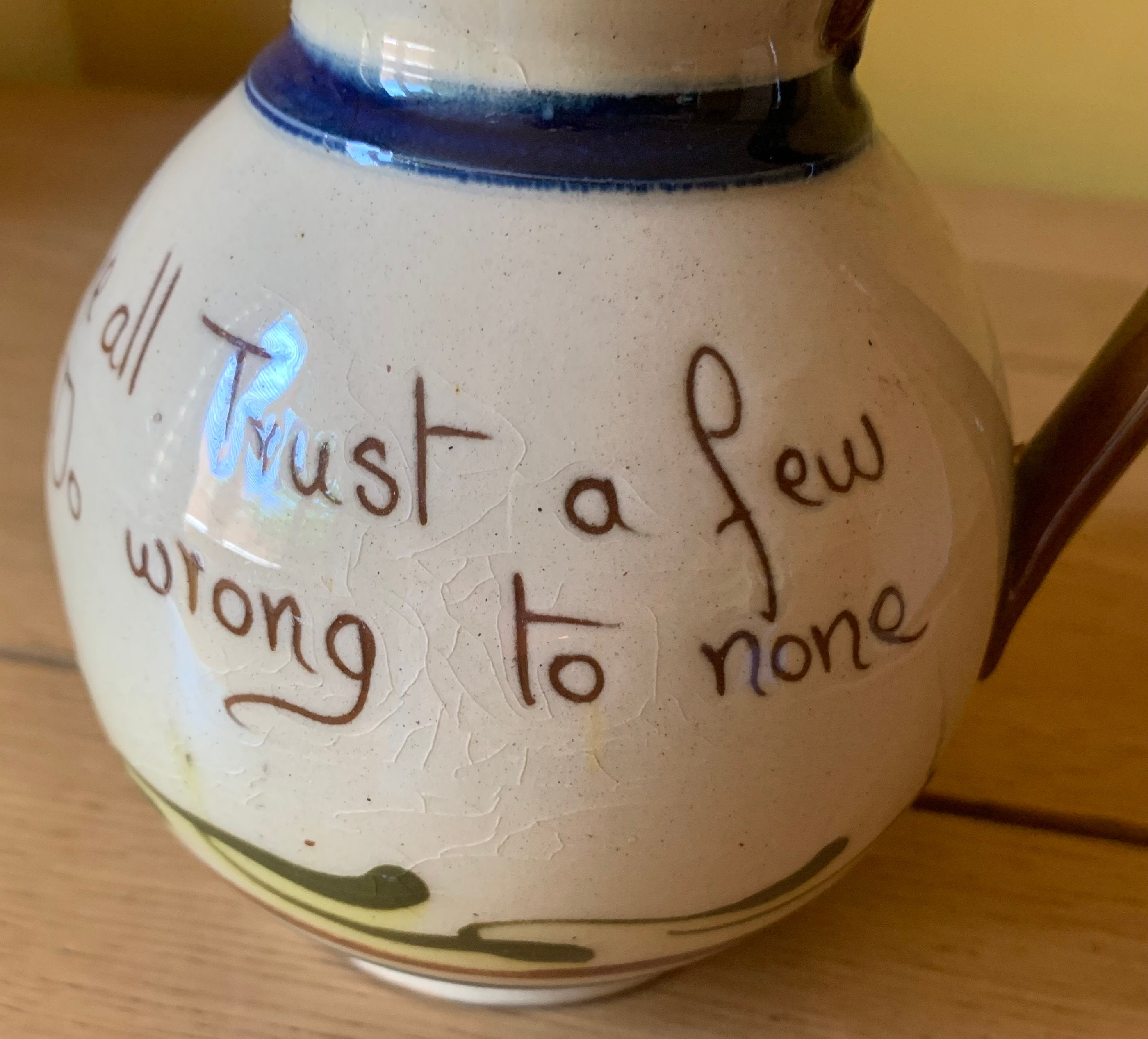 A Vintage Torquay Aller Vale Pottery motto Jug - Etsy