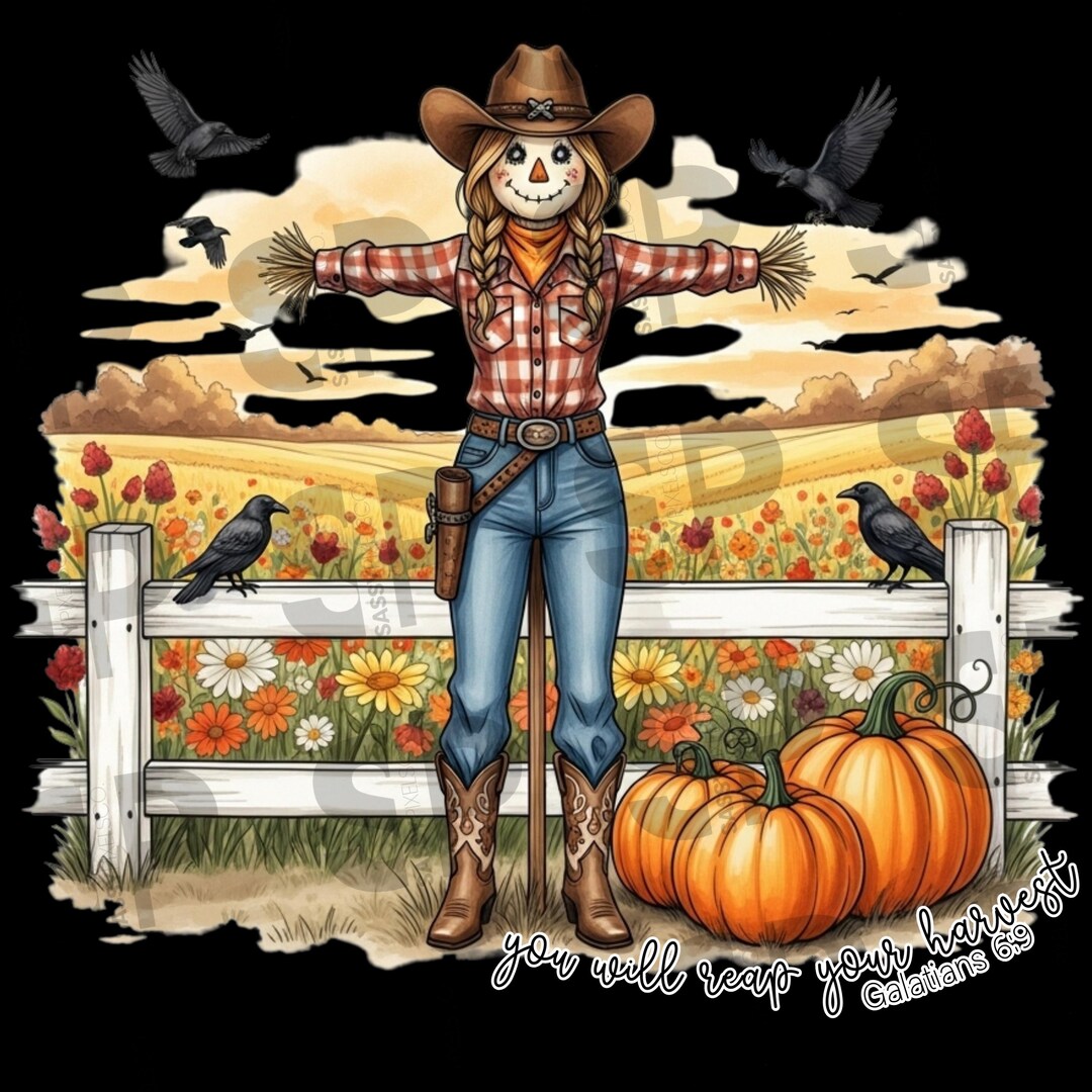 Faith Based Fall Scarecrow Digital Download • Galatians 6:9 Scripture ...