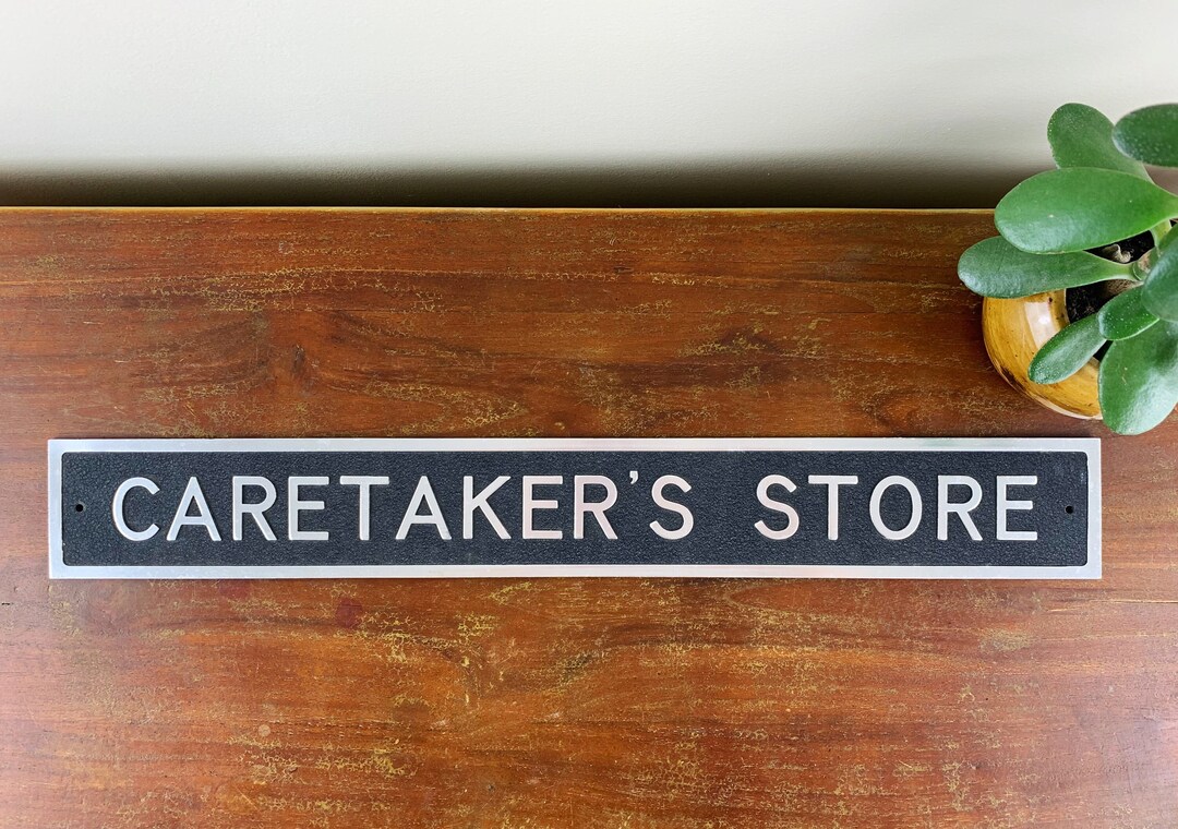 Vintage Caretaker's Store Metal Sign | Mid Century Institutional ...
