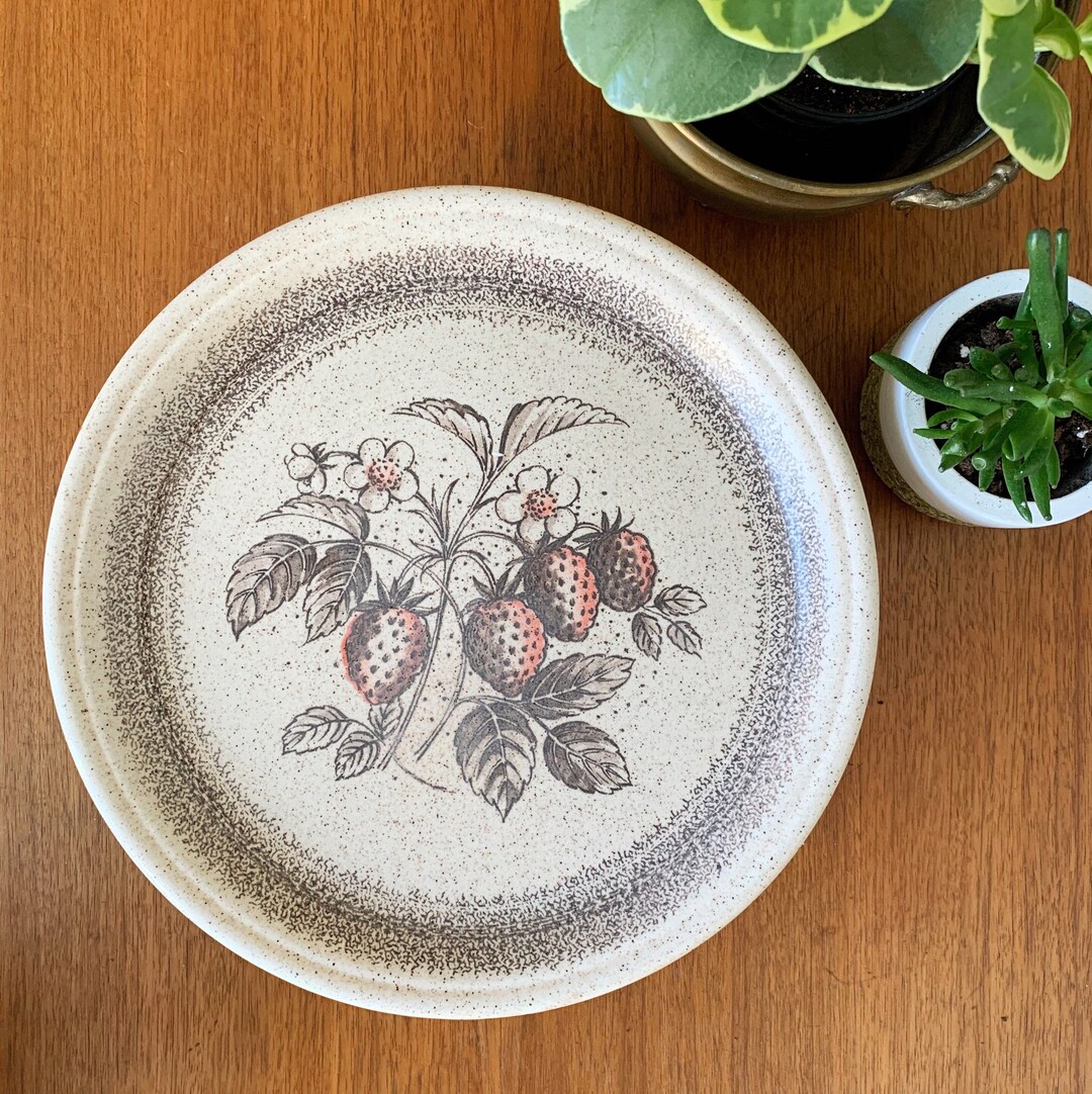 Vintage Barratts Wild Strawberry Stoneware Dinnerware, Sets of 4 Plates ...